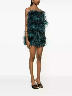 Oseree Feathered Mini Dress