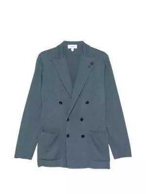 LARDINI Double-breasted Pocket Blazer