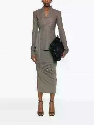 Rick Owens Tie-fastening V-neck Jacket - Green