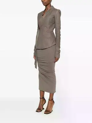 Rick Owens Tie-fastening V-neck Jacket - Green