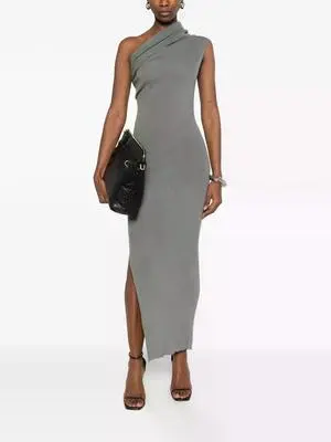 Rick Owens One-shoulder Split Midi Dress