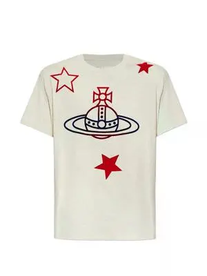 VIVIENNE WESTWOOD Orb-detail T-shirt - Neutrals