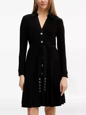 Dkny Buttoned Belted Mini Dress - Black