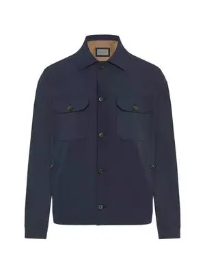 Corneliani Buttoned Flap-pocket Jacket - Blue