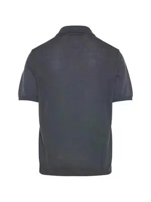 Corneliani Textured Half-zip Polo Shirt - Grey