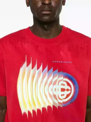 Casablanca Shockwave Cotton T-shirt - Red
