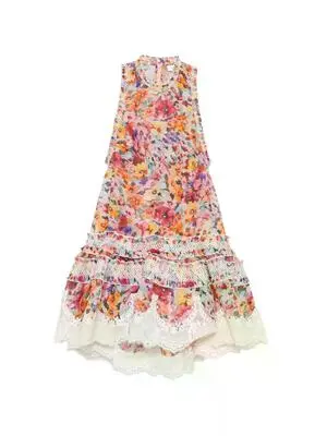 Zimmermann Floral Mini Dress - White