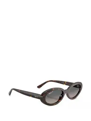Ray-ban Oval Frame Sunglasses - Brown