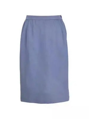 Valentino Garavani Cotton Midi Skirt - Blue