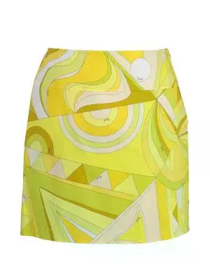 Emilio Pucci Patterned Mini Skirt - Yellow