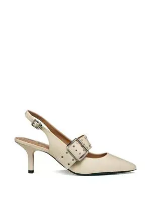 Geox Kleopy Studded Buckle Strap Pumps - Neutrals
