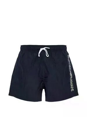 Emporio Armani Logo Swim Shorts - Blue