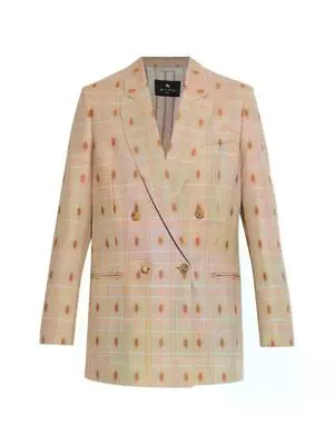 Etro Check-patterned Blazer - Neutrals