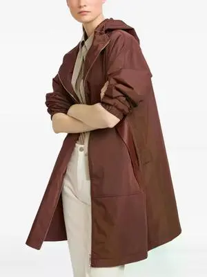 YVES SALOMON Hooded Coat - Brown