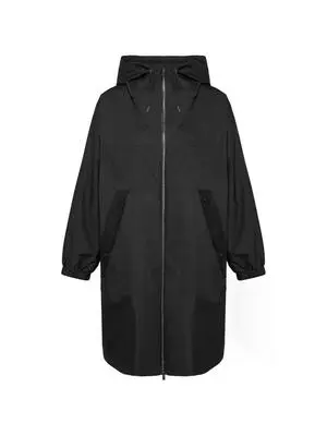 YVES SALOMON Hooded Waterproof Coat - Black