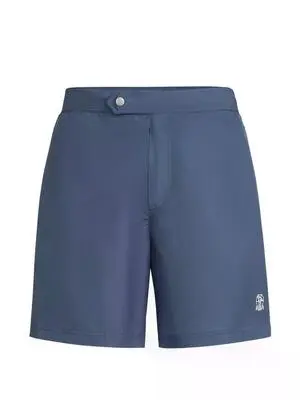 Brunello Cucinelli Swim Shorts With Tabbed Waistband - Blue
