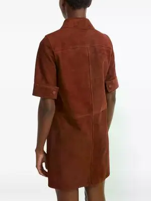 YVES SALOMON Buttoned Lambskin Mini Dress