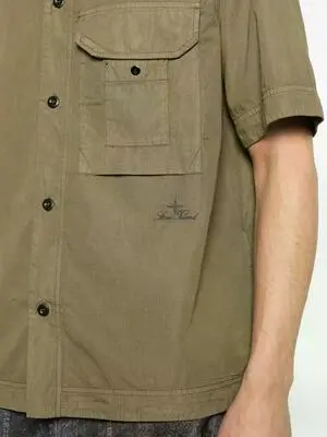 Stone Island Logo-embroidered Shirt - Green