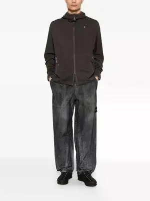 Stone Island Zip Hooded Sweatshirt - Grey