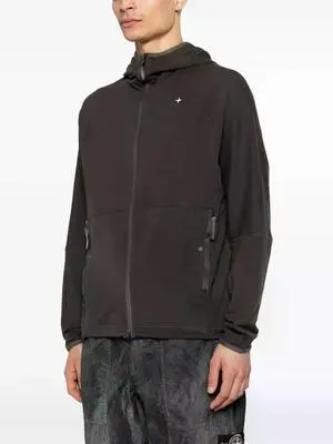 Stone Island Zip Hooded Sweatshirt - Grey