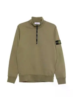 Stone Island Half Zip Long-sleeve Sweatshirt - Green