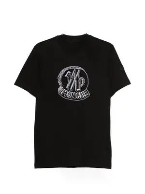 Moncler Cartoon Logo T-shirt - Black