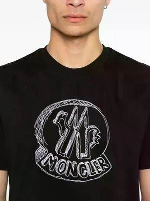 Moncler Cartoon Logo T-shirt - Black