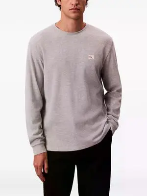 Calvin Klein Long-sleeve Patch T-shirt - Grey