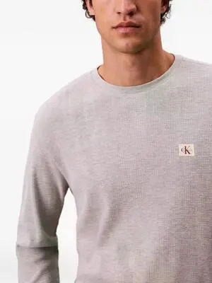 Calvin Klein Long-sleeve Patch T-shirt - Grey