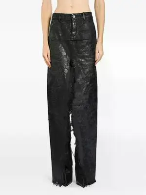 Rick Owens Denim Sliced Maxi Skirt