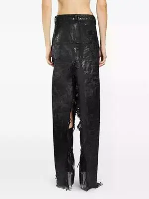 Rick Owens Denim Sliced Maxi Skirt