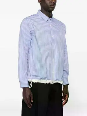Sacai Striped Drawstring Shirt