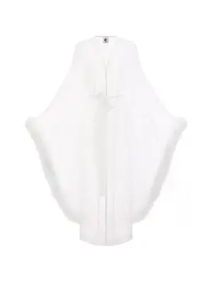Sleeper Afrodita Feather-trim Robe - White