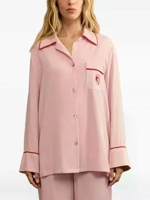 Sleeper Contrast-trim Pajama-style Shirt