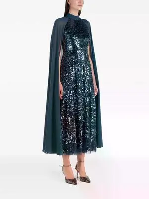 NEEDLE & THREAD Chandelier Sequin Midi Dress