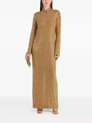 ILTA Sequin Roll-neck Maxi Dress