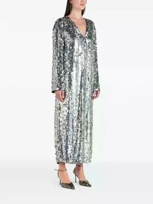 ILTA Blaise Sequin V-neck Maxi Dress