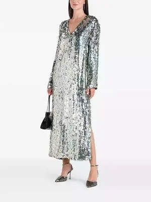 ILTA Blaise Sequin V-neck Maxi Dress