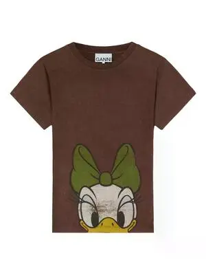 GANNI X Disney Daisy Duck Graphic T-shirt - Brown