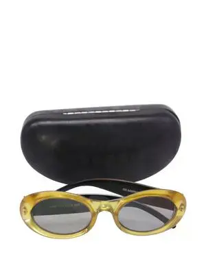 Gucci Interlocking Gg Oval-frame Sunglasses