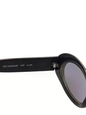 Gucci Interlocking Gg Oval-frame Sunglasses