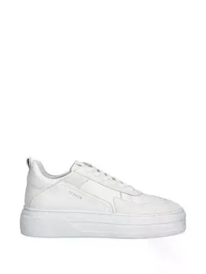 SUMMERY COPENHAGEN Panelled Leather Sneakers - White