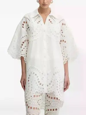 Charo Ruiz Ibiza Tao Broderie Anglaise Top - White