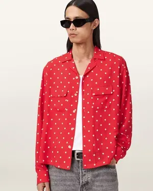 ALLSAINTS Mini Polkadot Sheer Shirt