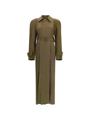 PETAR PETROV Belted Trench Coat - Green