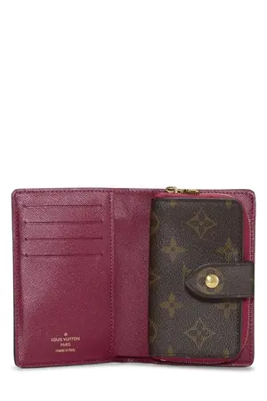 LOUIS VUITTON Burgundy Monogram Canvas Juliette Wallet