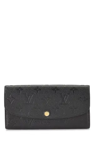 LOUIS VUITTON Noir Monogram Empreinte Emilie Wallet
