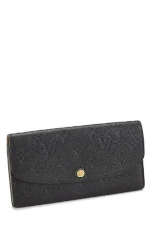 LOUIS VUITTON Noir Monogram Empreinte Emilie Wallet