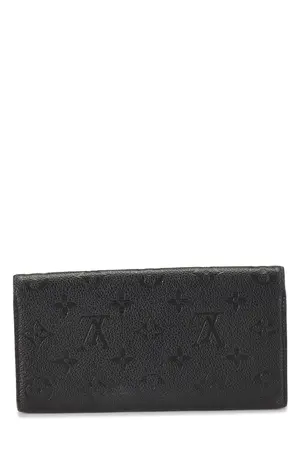 LOUIS VUITTON Noir Monogram Empreinte Emilie Wallet