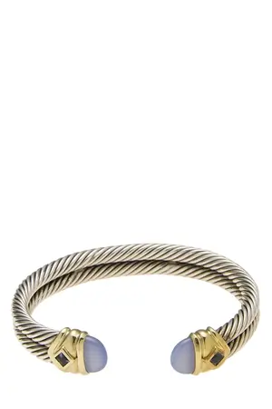 David Yurman Silver Renaissance Double Cable Cuff Bracelet